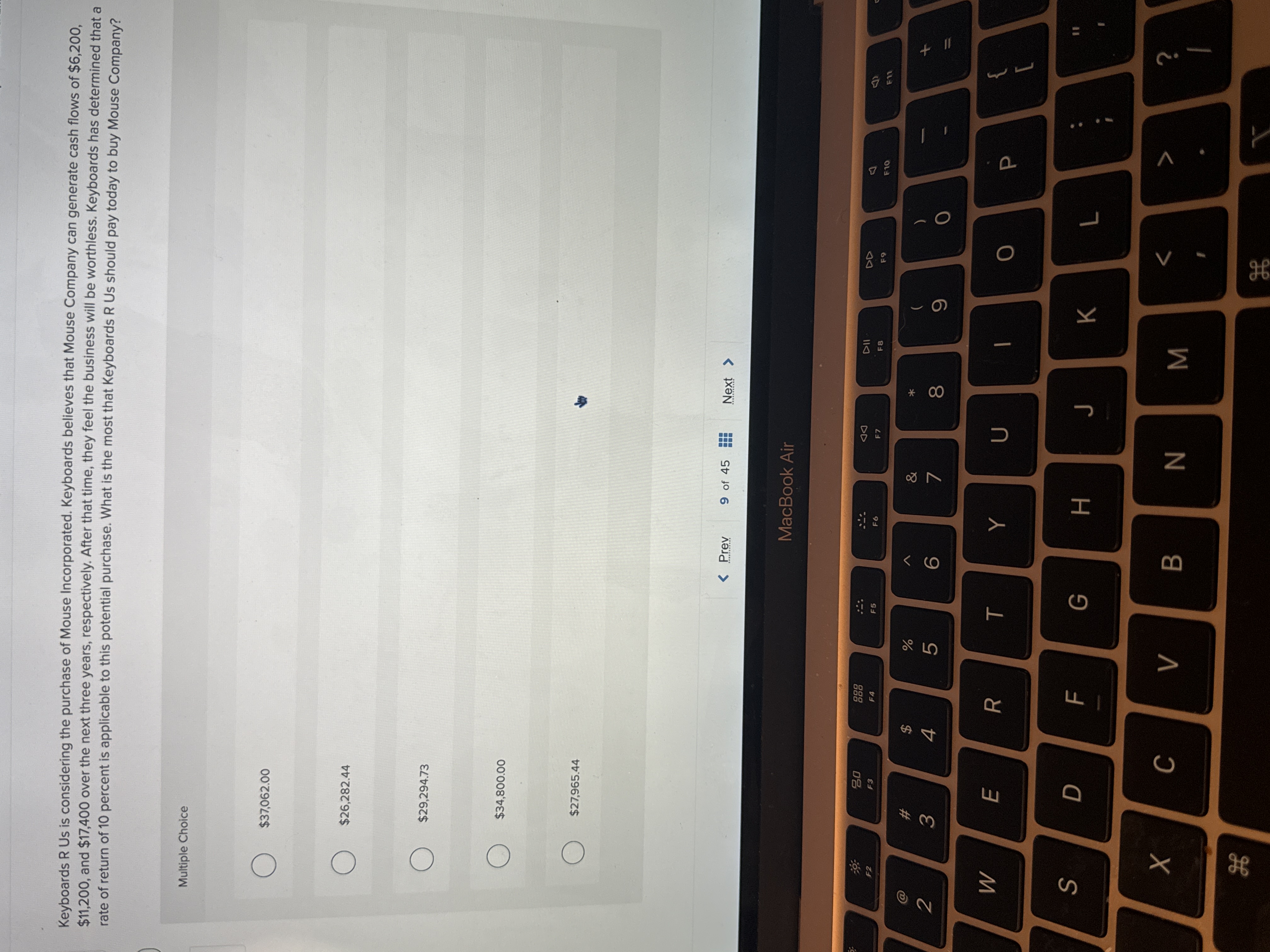 Solved Keyboards R Us is considering the purchase of Mouse | Chegg.com