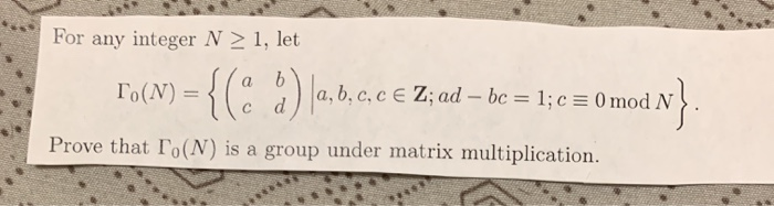 Solved For any integer N 2 1, let To(N) = {( 8) |a, b, c, c | Chegg.com