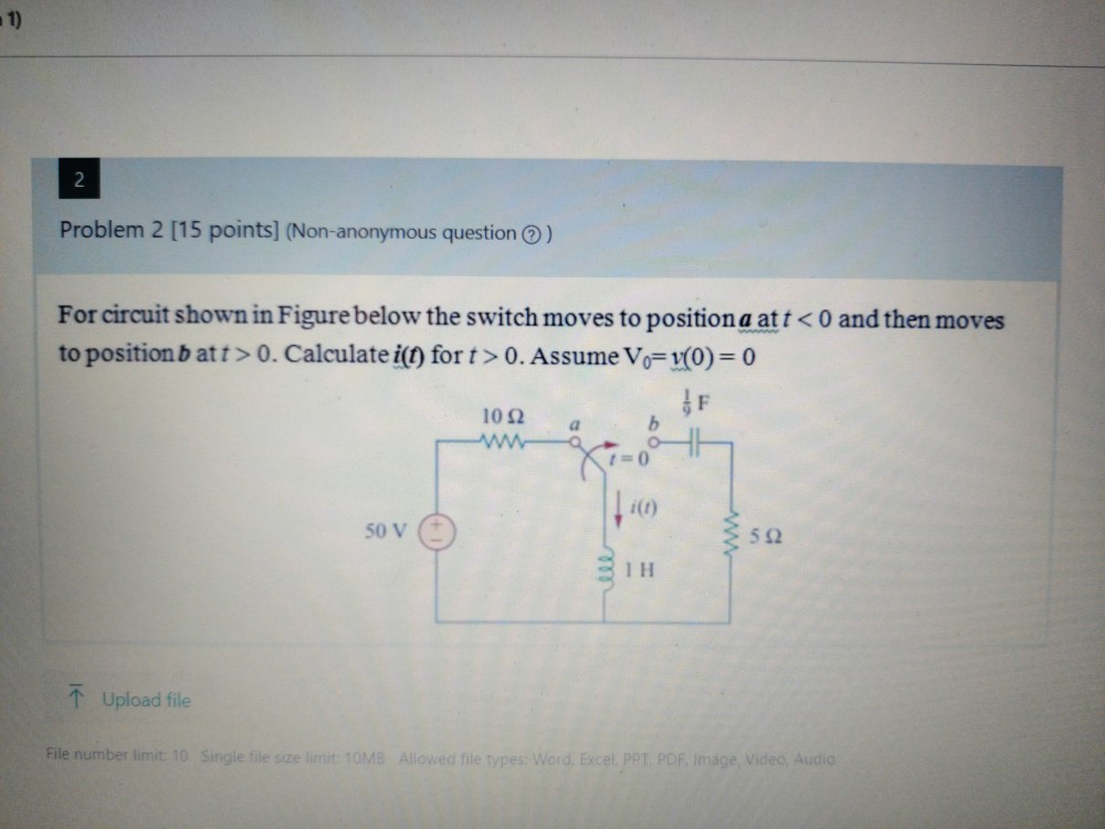 Solved 2 Problem 2 [15 points] (Non-anonymous question ) For | Chegg.com