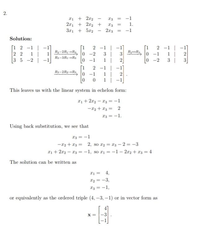 Solved Look at the augmented coefficient matrix , before any | Chegg.com