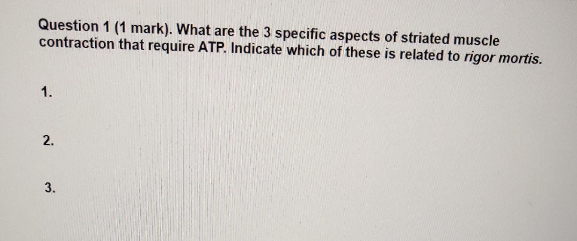 Solved Question 1 ( 1 mark). What are the 3 specific aspects | Chegg.com