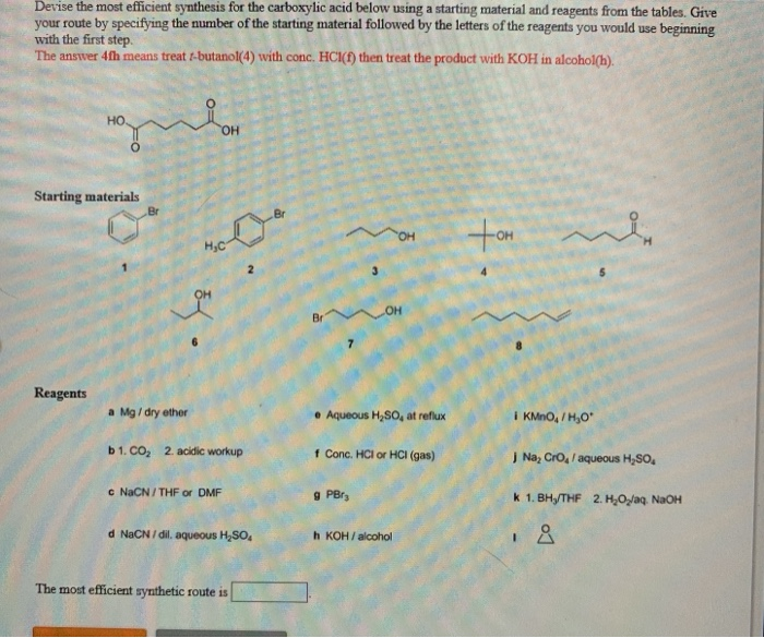 Solved Devise the most efficient synthesis for the | Chegg.com