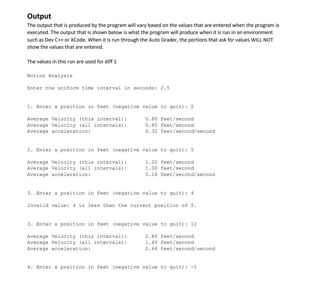 Solved /* Recitation Project 4 - Velocity of moving object | Chegg.com