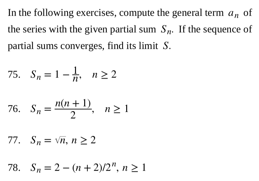 Solved In the following exercises, compute the general term | Chegg.com