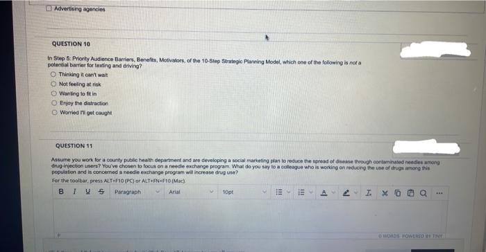 Solved In Step 8: Priority Audience Baeriers, Benefies, | Chegg.com