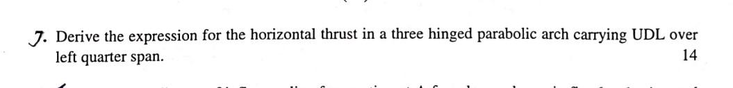 Solved 7. Derive the expression for the horizontal thrust in | Chegg.com