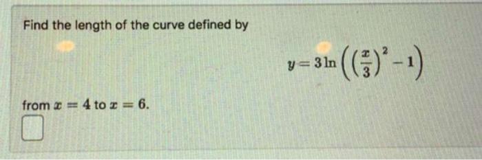 Find the length of the curve defined by | Chegg.com