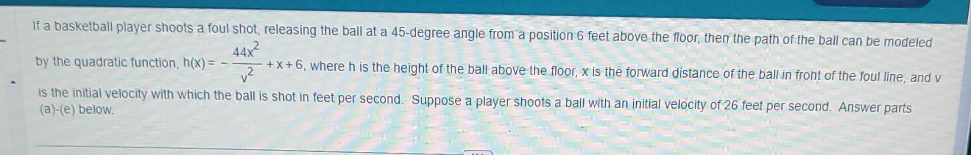 Solved If a basketball player shoots a foul shot, releasing | Chegg.com
