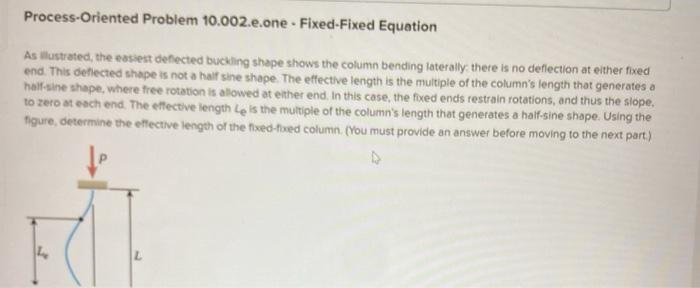 Solved Process-Oriented Problem 10.002 - Euler buckling | Chegg.com