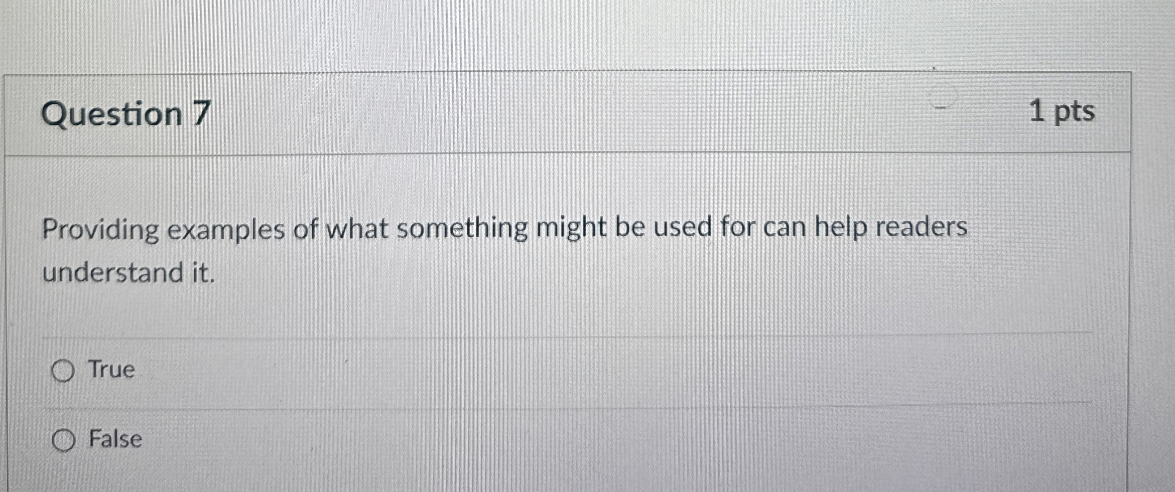 Solved Question 71 ﻿ptsProviding examples of what something | Chegg.com