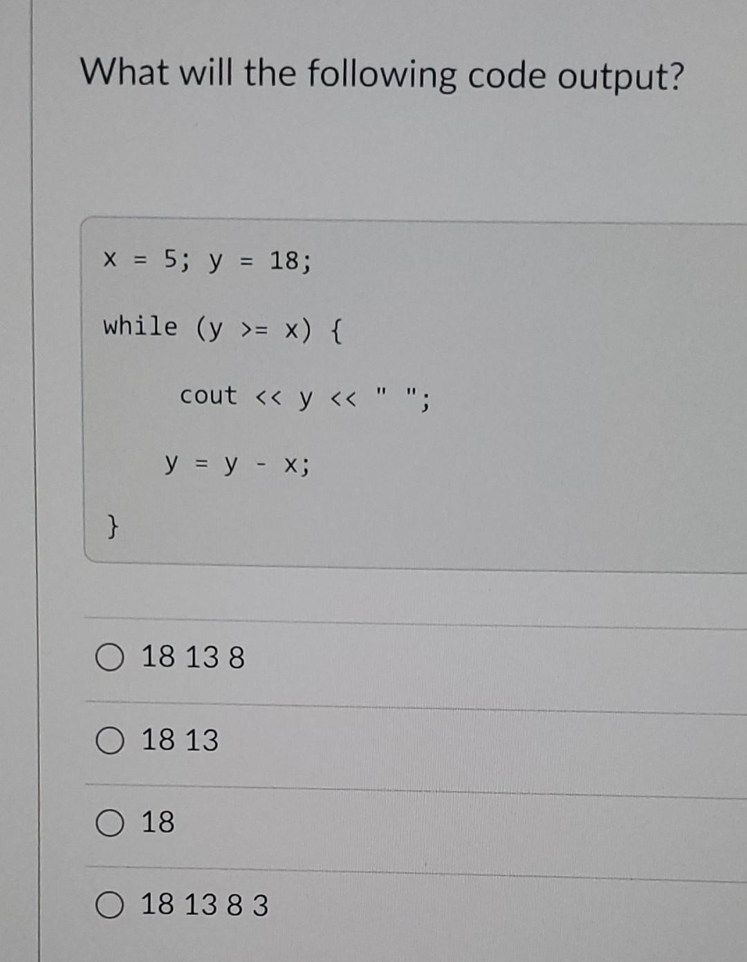 Solved For the following code, indicate how many times the | Chegg.com