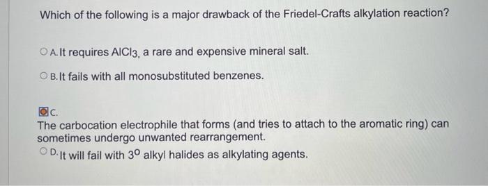 Solved Which of the following is a major drawback of the | Chegg.com