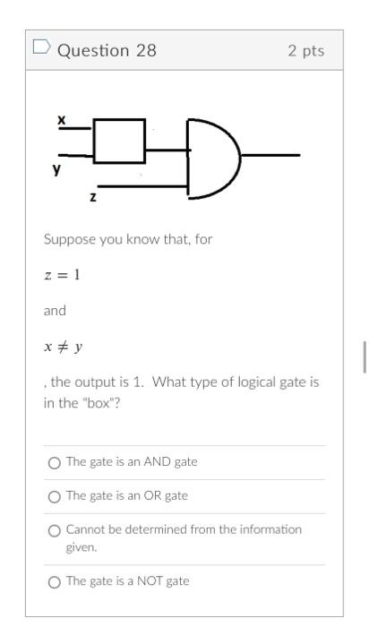 Solved Question 27 2 pts х х The output of this circuit is O | Chegg.com