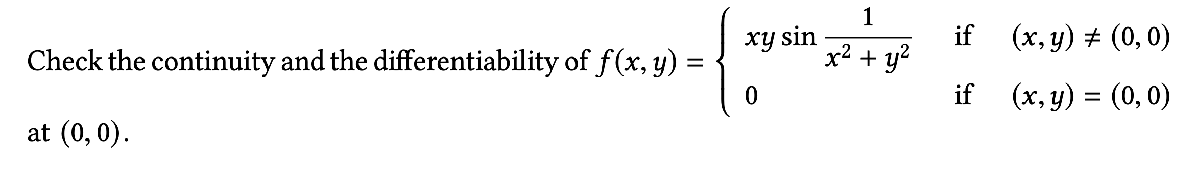 Solved Check the continuity and the differentiability of | Chegg.com