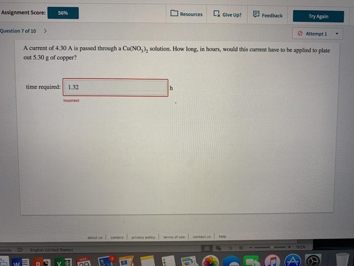 Solved Assignment Score: 56% Resources [ Give Up? Feedback | Chegg.com