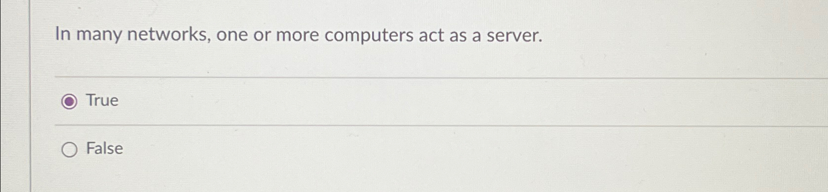 Solved In many networks, one or more computers act as a | Chegg.com