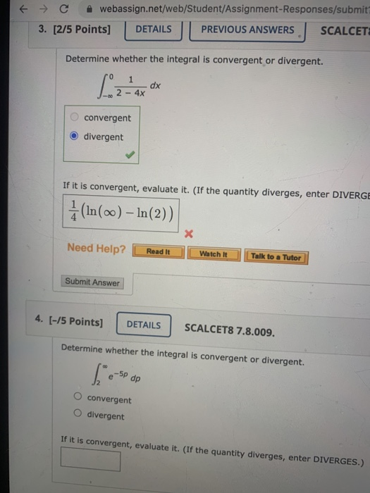 Solved webassign.net/web/Student/Assignment-Responses/submit | Chegg.com