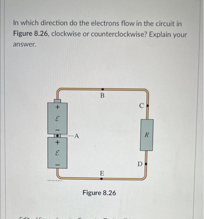 Solved In which direction do the electrons flow in the | Chegg.com