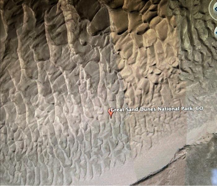 Solved The dunefield at Location F is home to the tallest | Chegg.com