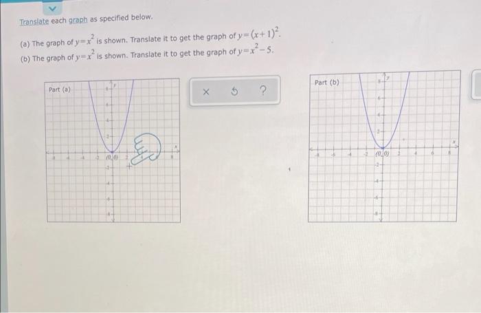 Solved Translate each graph as specified below. (a) The | Chegg.com