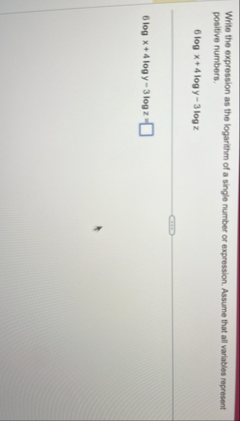 Solved Write the expression as the logarithm of a single | Chegg.com