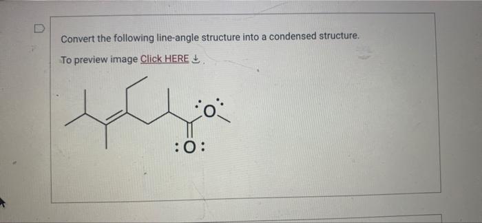 Solved Convert the following line-angle structure into a | Chegg.com