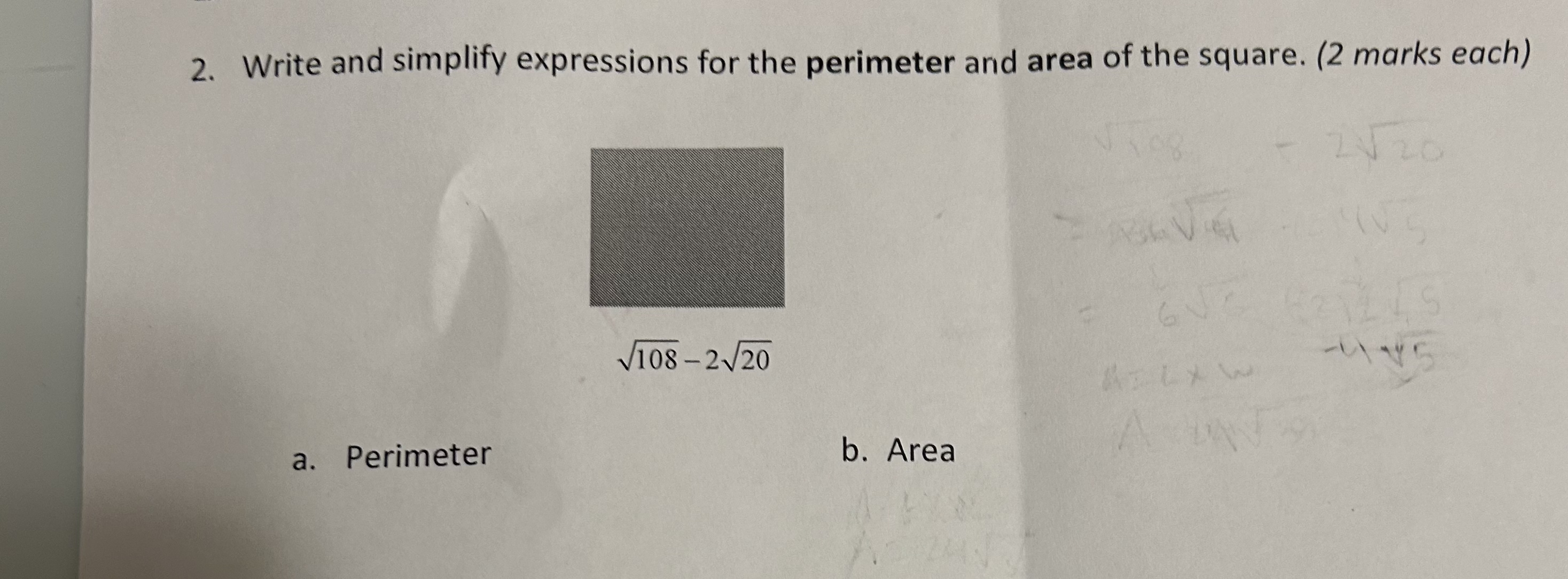 Solved Write and simplify expressions for the perimeter and | Chegg.com