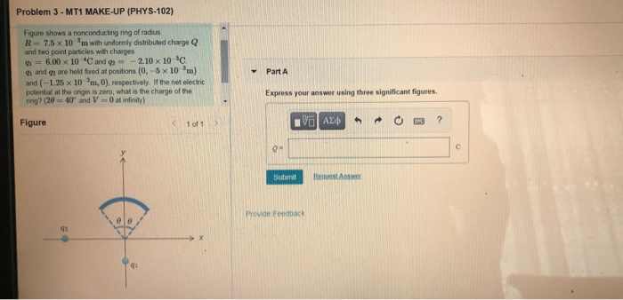 Solved Problem 3 - MT1 MAKE-UP (PHYS-102) Figure shows a | Chegg.com