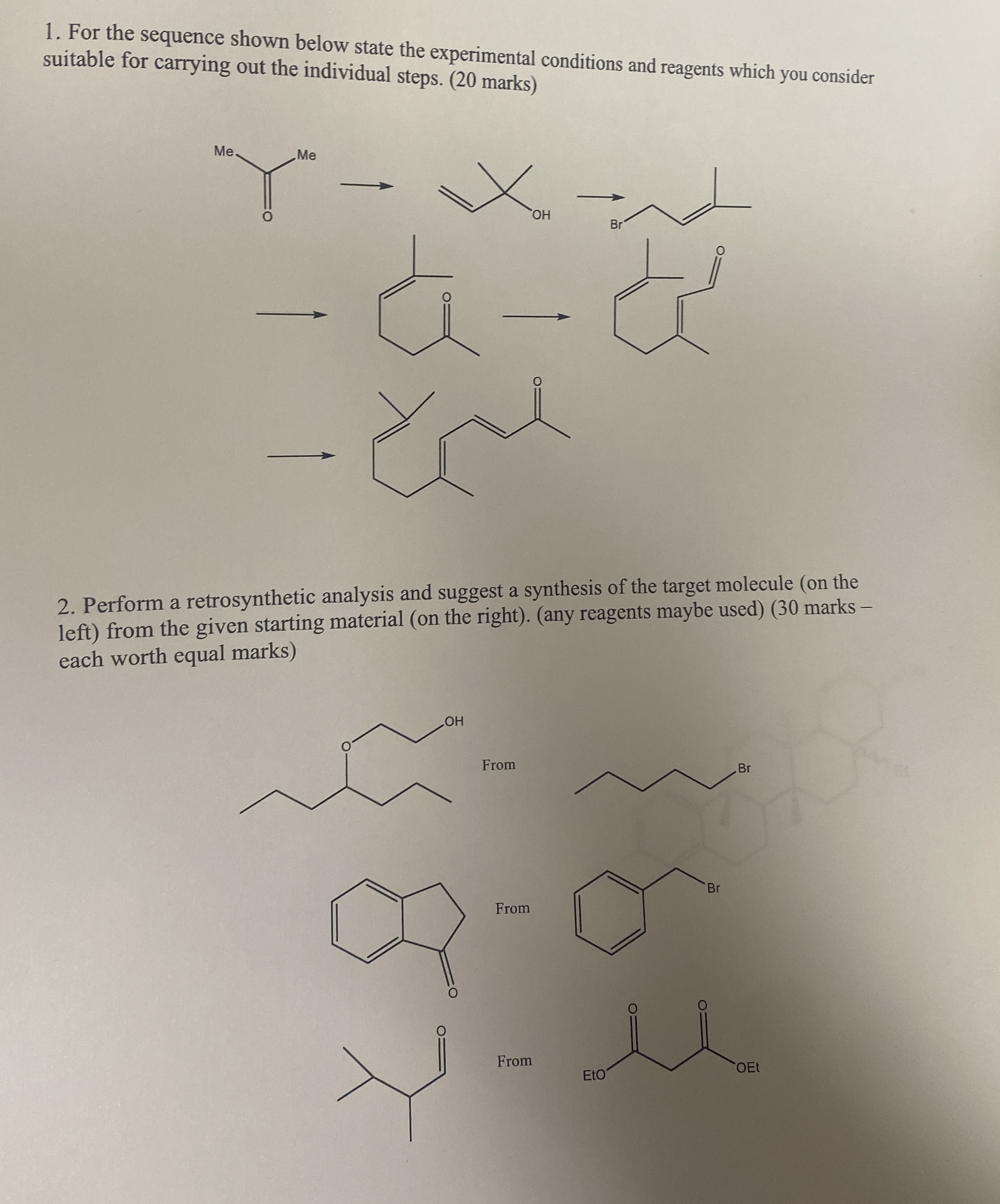 Solved For the sequence shown below state the experimental | Chegg.com