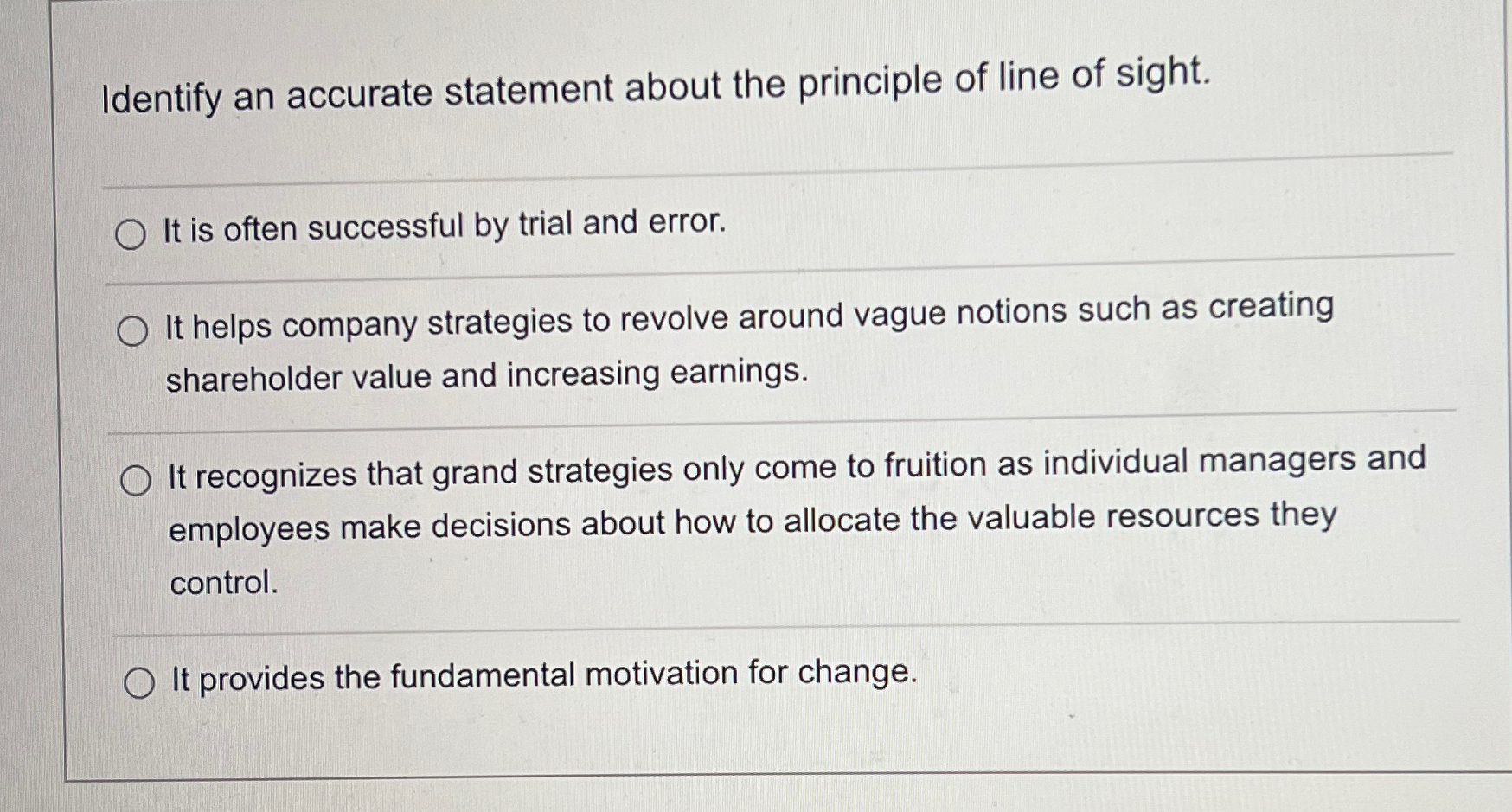 Solved Identify an accurate statement about the principle of | Chegg.com