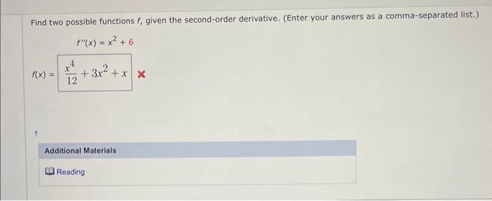 Solved Find two possible functions f, given the second-order | Chegg.com
