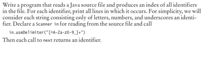 Solved Write A Program That Reads A Java Source File And 5532
