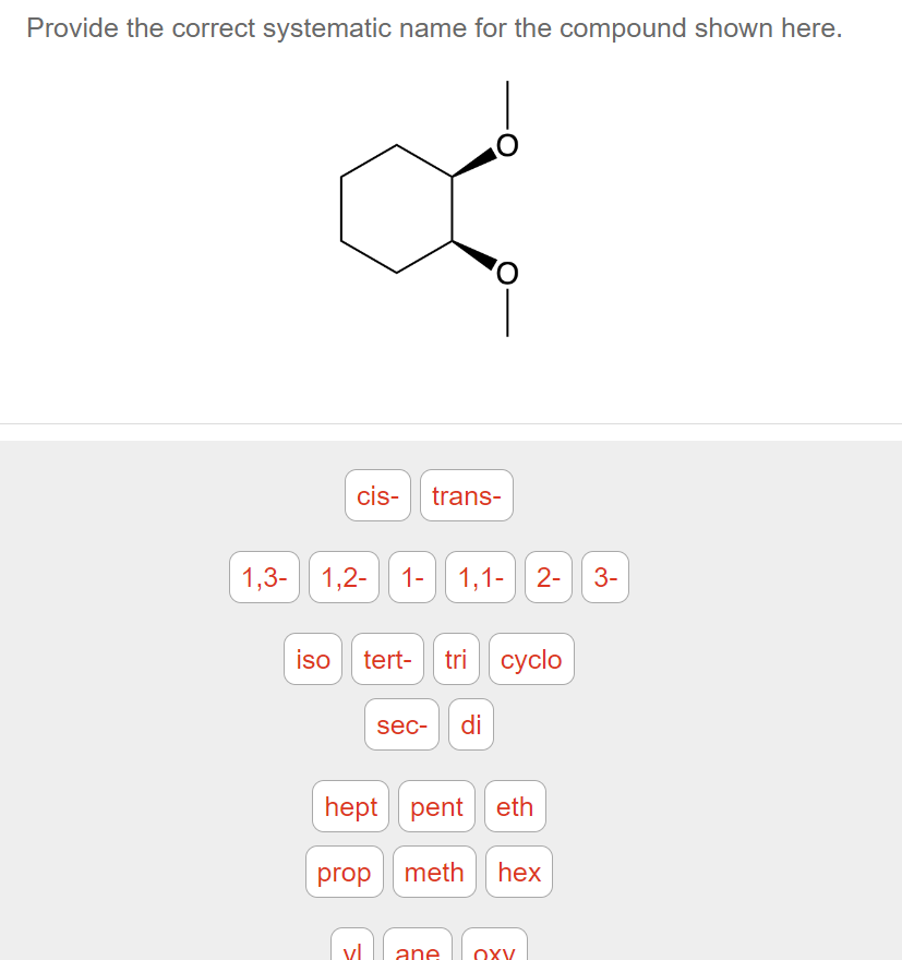 Solved Provide the correct systematic name for the compound | Chegg.com