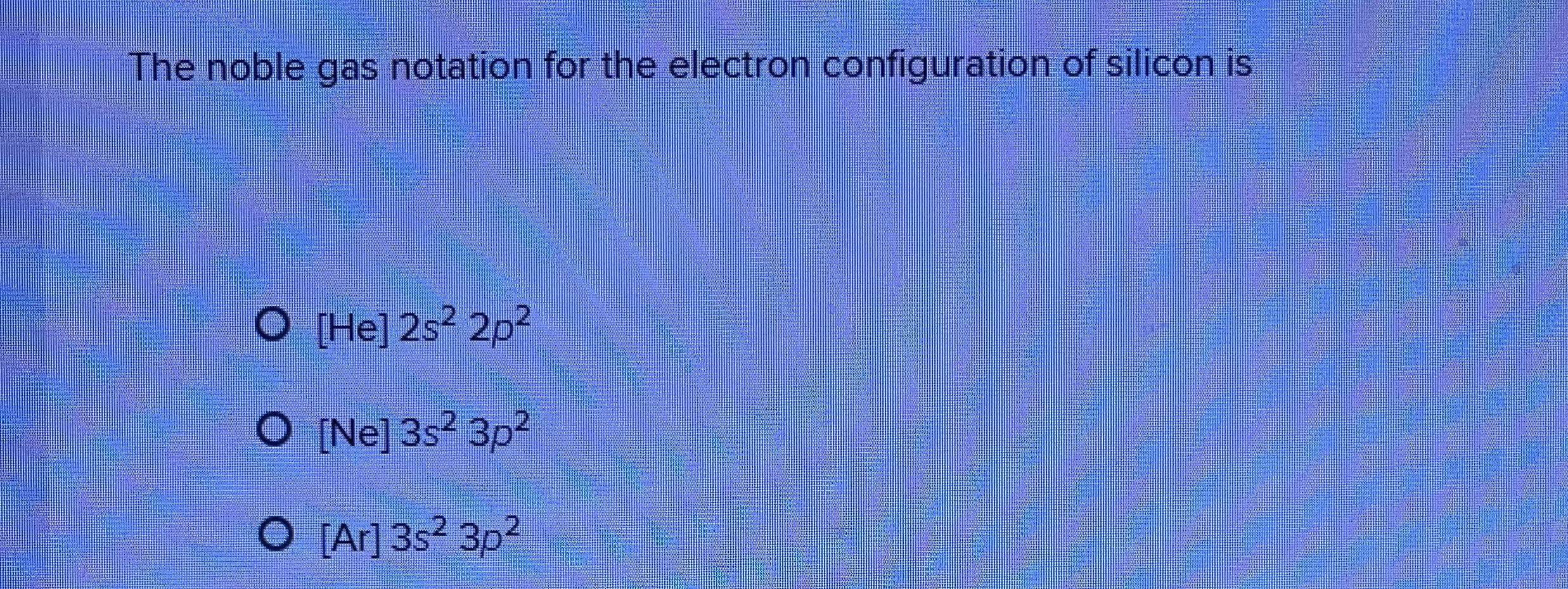 Solved The noble gas notation for the electron configuration | Chegg.com