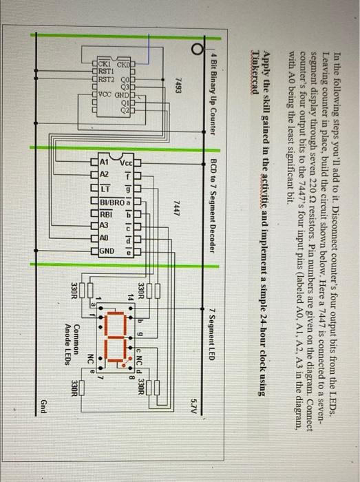 Solved Experiments Using Tinkercad: The 7493 chip contains | Chegg.com