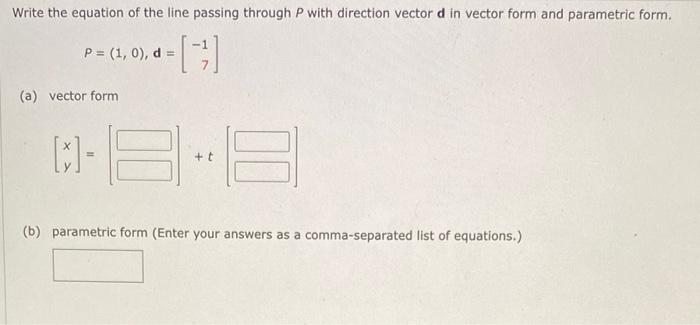 Solved Write The Equation Of The Line Passing Through P With