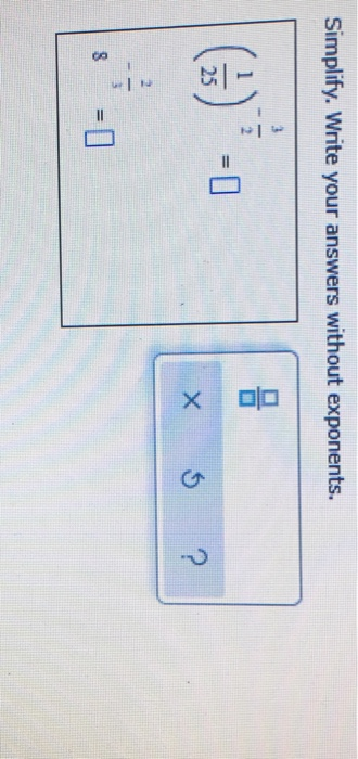 Solved Simplify. Write your answers without exponents. (6) | Chegg.com