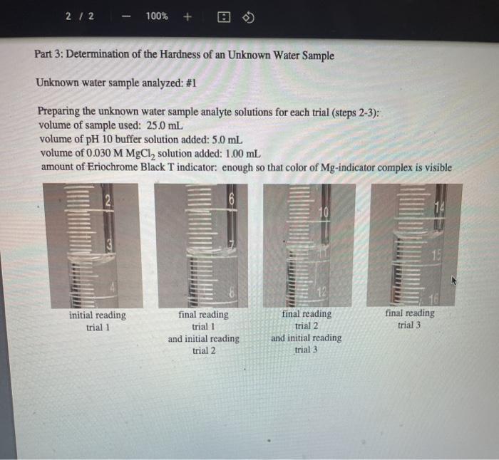 Solved Part 1: Preparation of the EDTA Solution Step 2: | Chegg.com