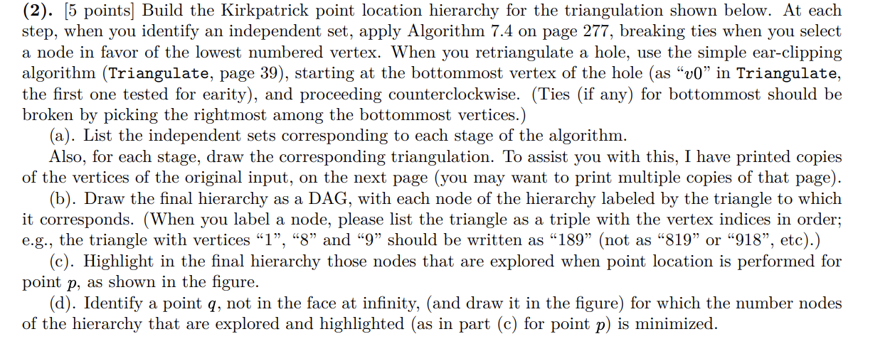 Solved (2). [5 ﻿points] ﻿Build the Kirkpatrick point | Chegg.com