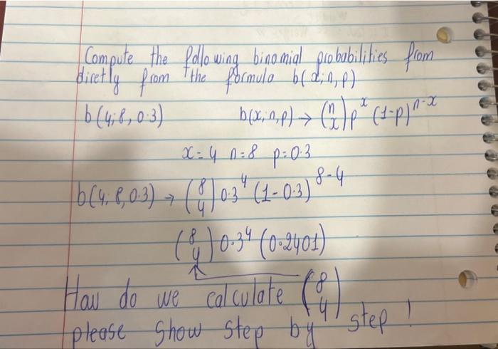 Solved Compute the following binomial probabilities from | Chegg.com