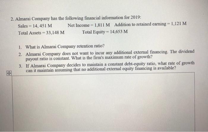 Solved Chapter #02 1. What is the amount of external | Chegg.com