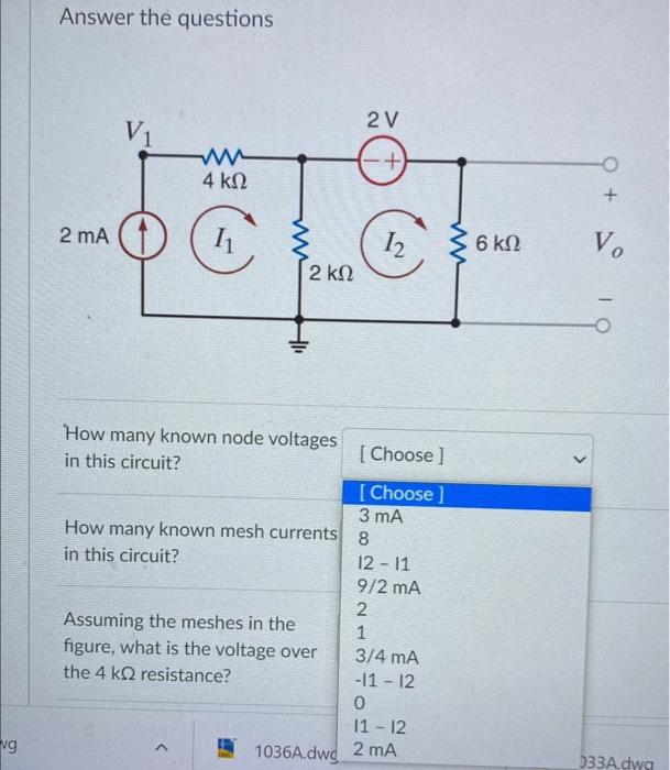 Solved Answer the questionsHow many known node voltages in | Chegg.com