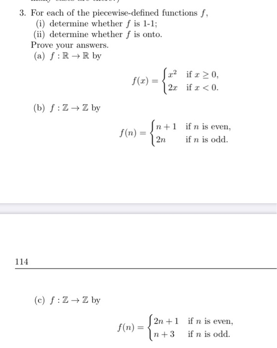 Solved 3. For each of the piecewise-defined functions f, (i) | Chegg.com