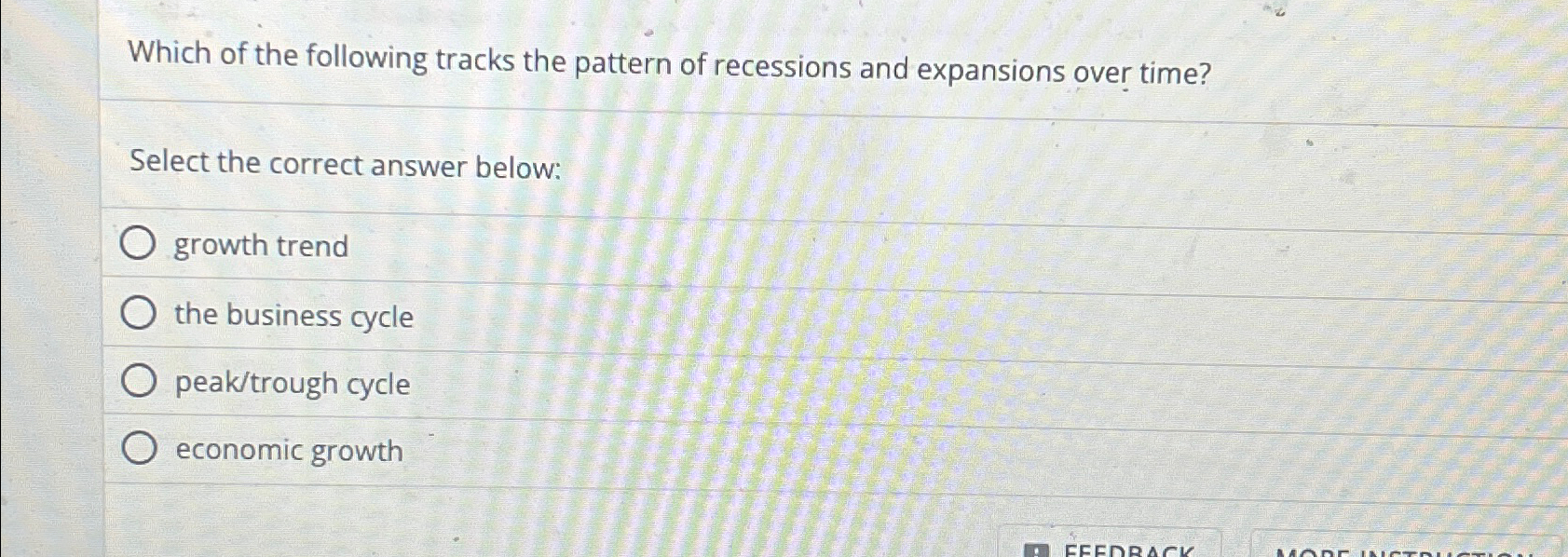 Solved Which of the following tracks the pattern of | Chegg.com