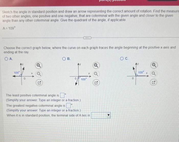[Solved]: Sketch the angle in standard position and draw an