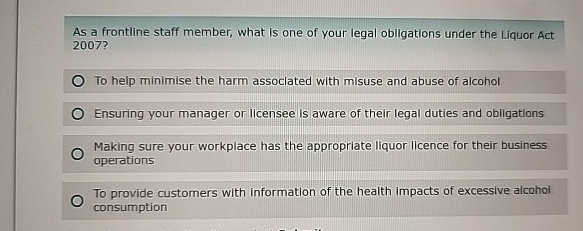 Solved As a frontline staff member, what Is one of your | Chegg.com