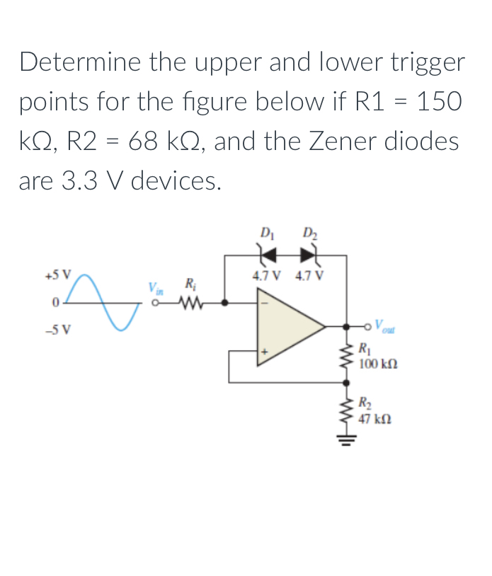 Determine the upper and lower trigger points for the | Chegg.com