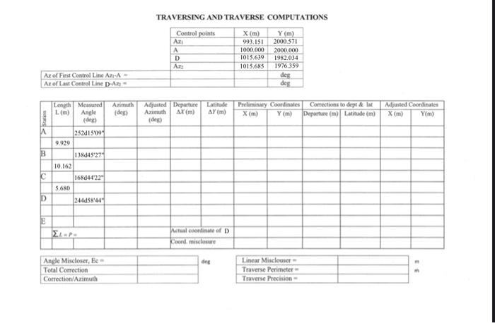 (1) Measuring Traverse Interior Angles Objectives D) | Chegg.com