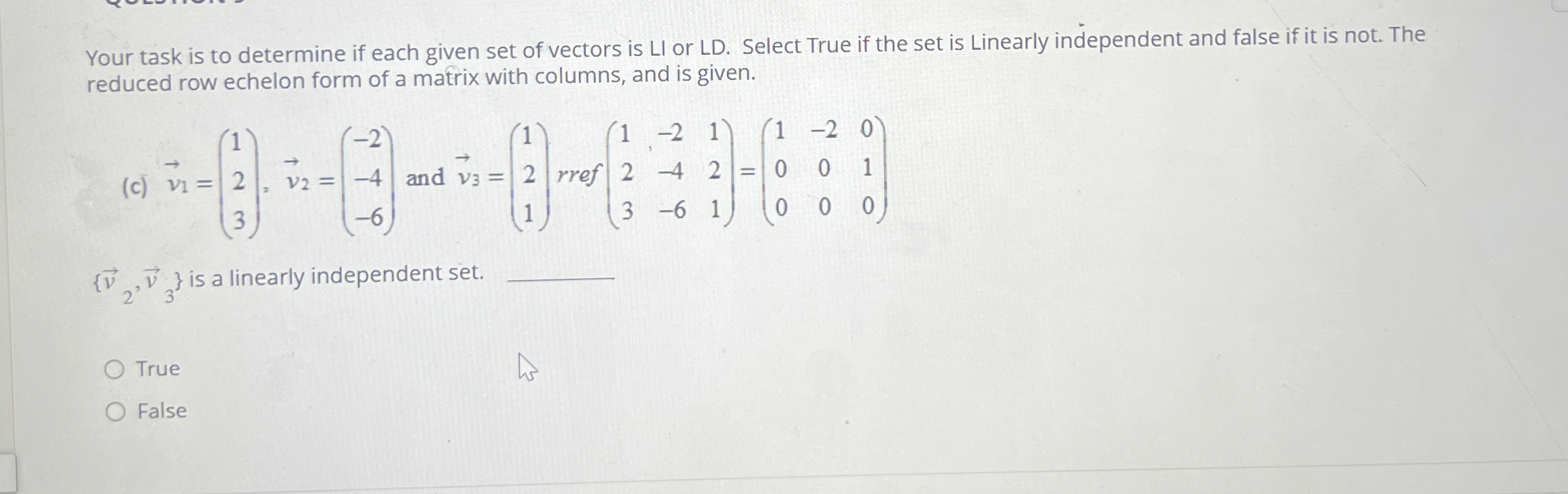Solved Your task is to determine if each given set of | Chegg.com