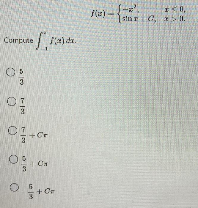 Solved \[ f(x)=\left\{\begin{array}{ll} -x^{2}, & x \leq 0 | Chegg.com